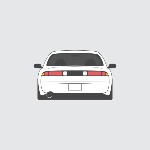 Japan classic retro car front side Royalty Free Vector Image