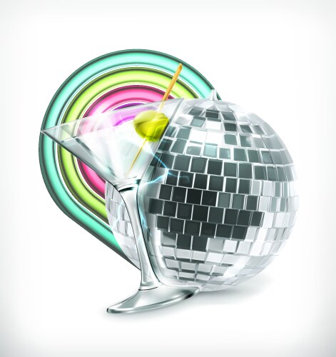 Party stars and disco ball icons Royalty Free Vector Image