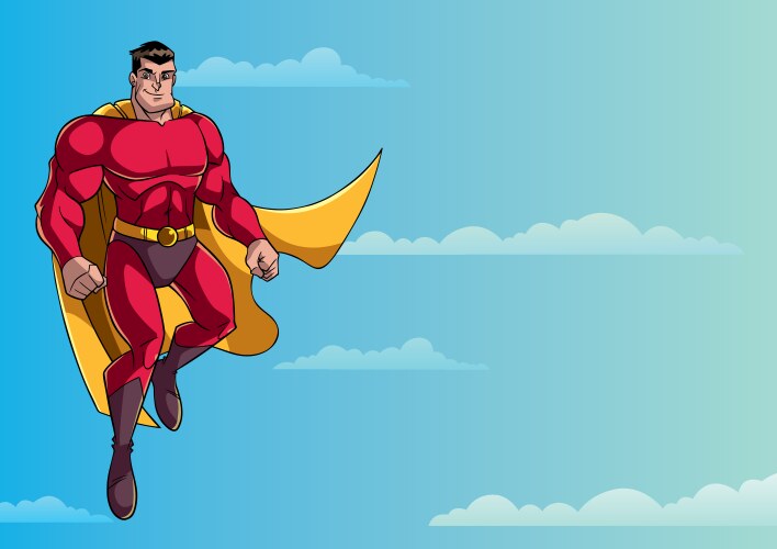 Three superheroes in dynamic poses male comics Vector Image