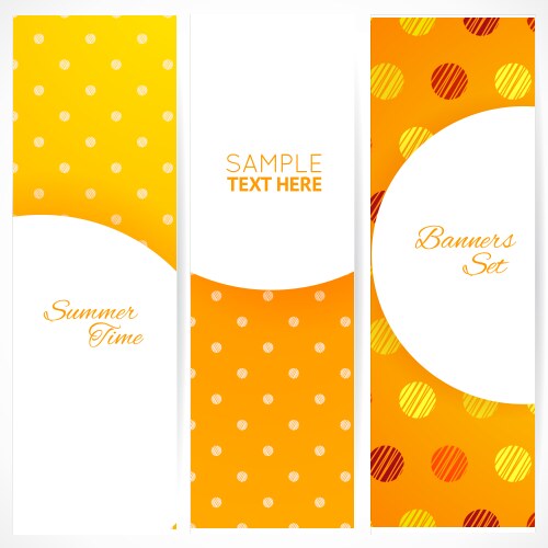 Set color plates with white polka dot pattern Vector Image