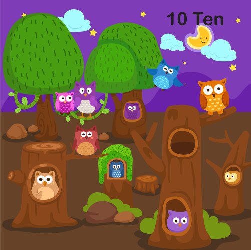 Ten ant carry number Royalty Free Vector Image