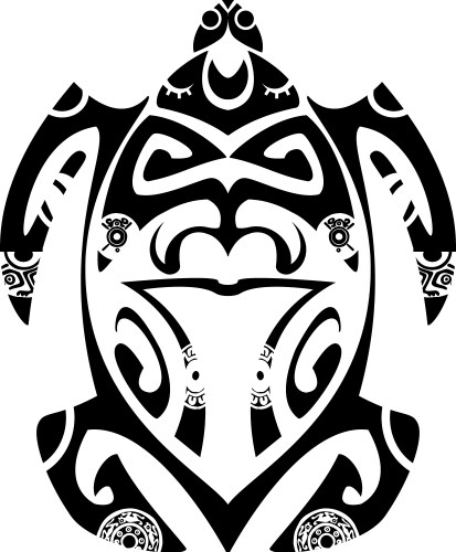Tribal turtles tattoos Royalty Free Vector Image
