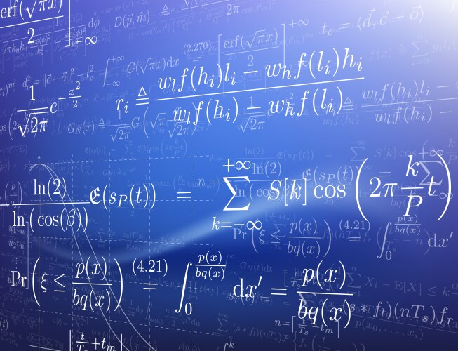 Blue background with numbers Royalty Free Vector Image