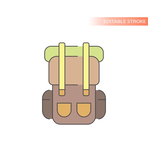 Travel backpack Royalty Free Vector Image - VectorStock