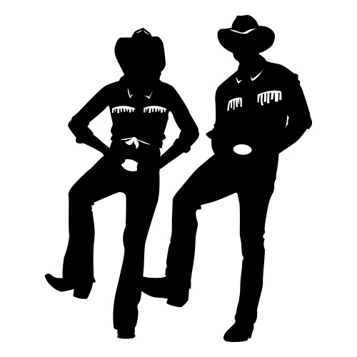 Dance people silhouette Royalty Free Vector Image