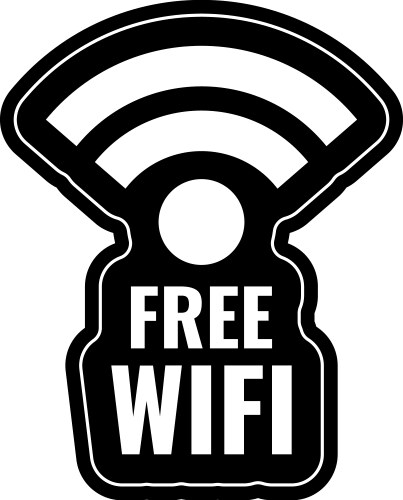 Wifi zone label Royalty Free Vector Image - VectorStock