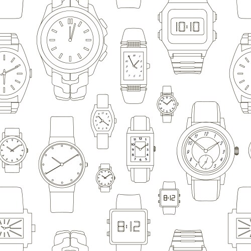 Set of watches Royalty Free Vector Image - VectorStock