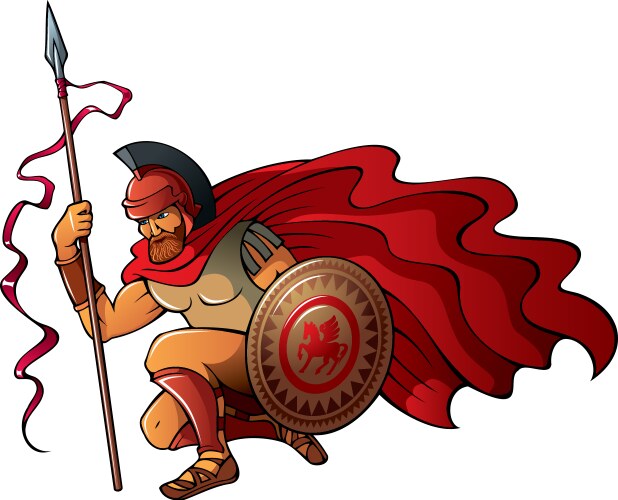 King leonidas the spartan Royalty Free Vector Image