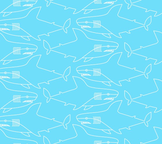 Shark military seamless pattern army background Vector Image