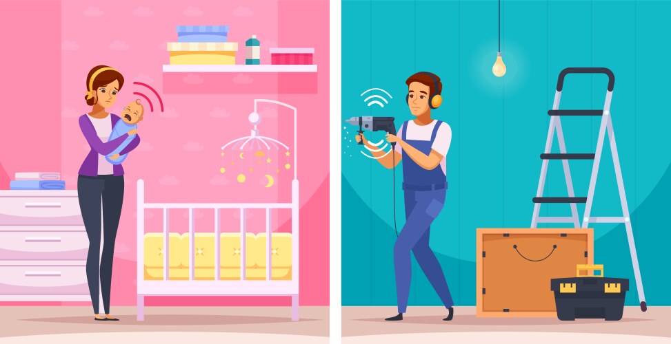 Neighbors party cartoon Royalty Free Vector Image