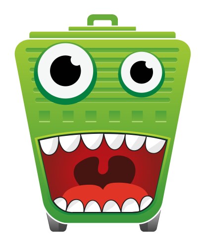 Trash monster Royalty Free Vector Image - VectorStock