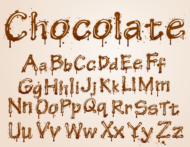 Chocolate alphabet with pink frosting Royalty Free Vector