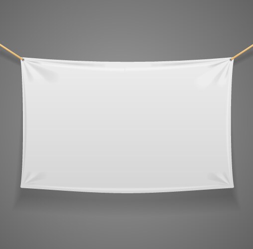 Blank fabric banner Royalty Free Vector Image - VectorStock