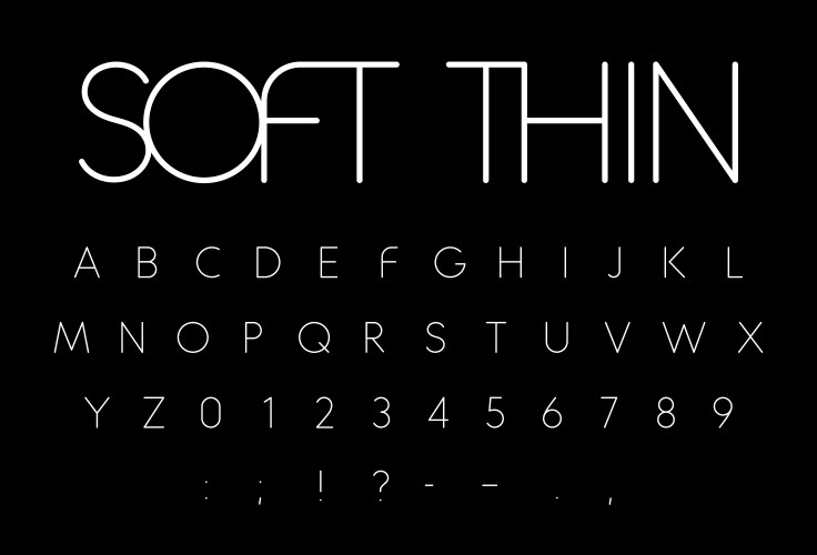 Thread font Royalty Free Vector Image - VectorStock