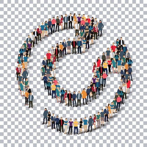 Abstract business symbol people transparency Vector Image