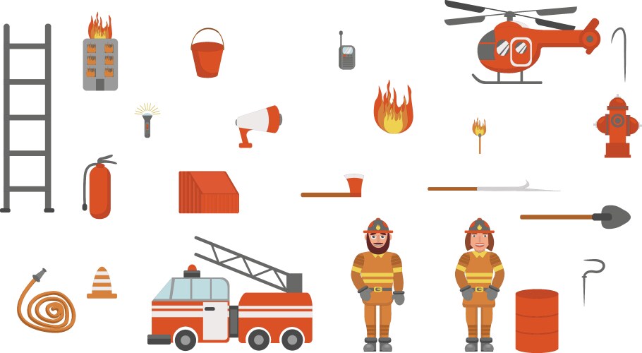 Firefighter cartoon fireman character Royalty Free Vector