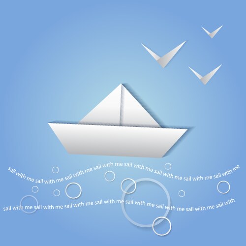 Paper ship Royalty Free Vector Image - VectorStock