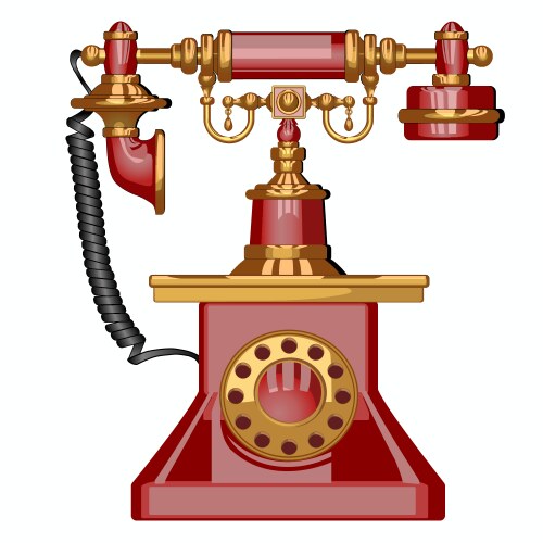 Vintage phone Royalty Free Vector Image - VectorStock