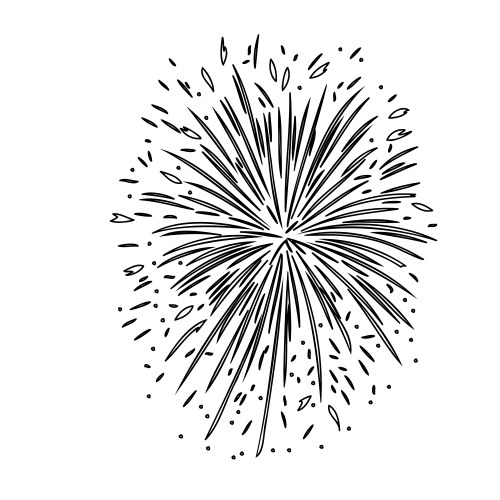 Celebration fireworks splash outline sketch Vector Image