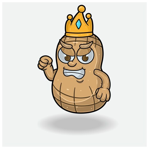 Chestnut mascot cartoon with crazy expression Vector Image