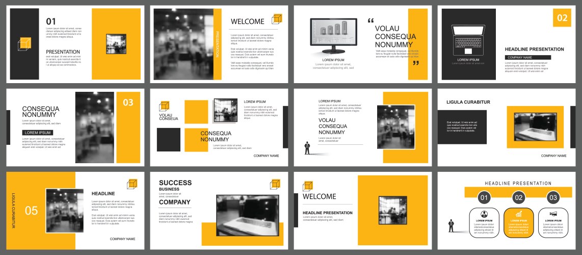 Presentation and slide layout template design Vector Image