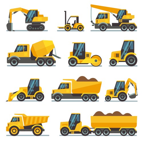 Building work construction machinery equipment Vector Image