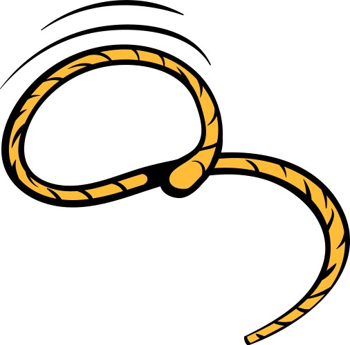 Lasso icon simple cowboy rope Royalty Free Vector Image