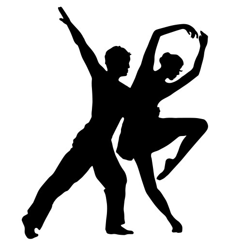 Silhouette woman near pilon dancing pole dance Vector Image
