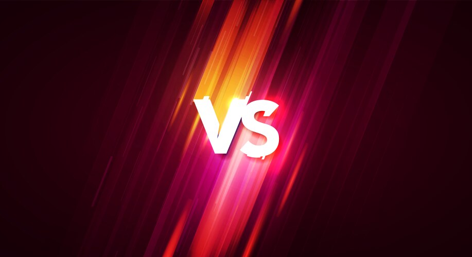 Versus logo vs letters for sports and fight Vector Image