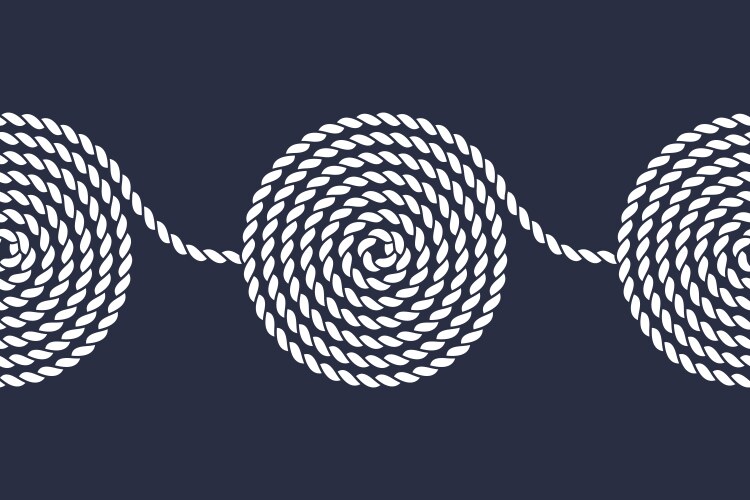 Round rope frames cable circle shapes strength Vector Image