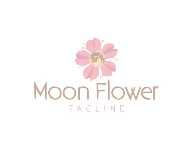 Moon Flower Logo Vector Images (over 2,200)