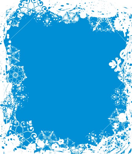 Snow frame Royalty Free Vector Image - VectorStock