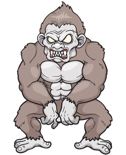 Angry monkey Royalty Free Vector Image - VectorStock