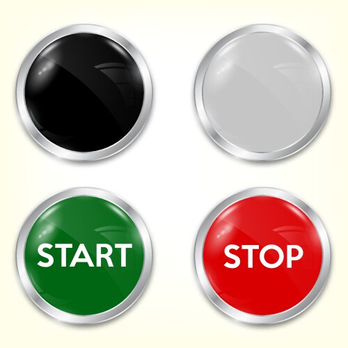 Stop start button Royalty Free Vector Image - VectorStock