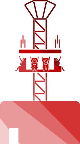 Danger free fall icon cartoon bungee Royalty Free Vector