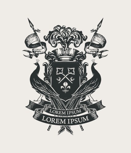 Vintage armour Royalty Free Vector Image - VectorStock