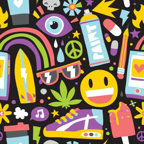 Graffiti Marijuana Vector Images (99)