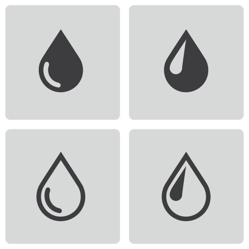 Droplet icons Royalty Free Vector Image - VectorStock