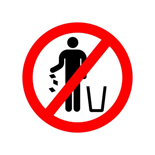 Dont Throw Rubbish Sign Vector Images (over 170)