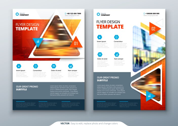 Corporate business flyer layout design template Vector Image