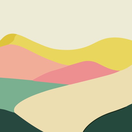 Colorful abstract hills Royalty Free Vector Image