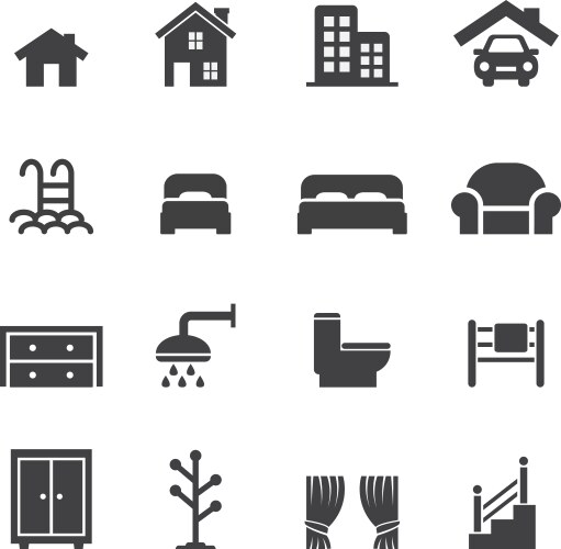 Hands house car icons Royalty Free Vector Image