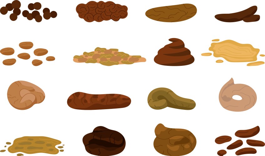 Cartoon poop emoji funny poo excrement character Vector Image