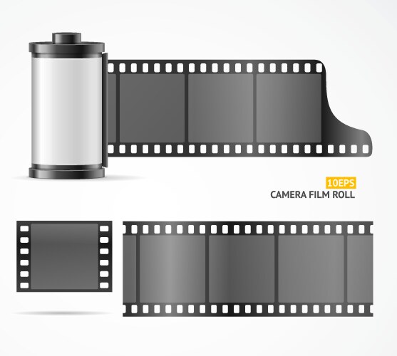 Cinema film strip roll 35mm blank slide frame Vector Image