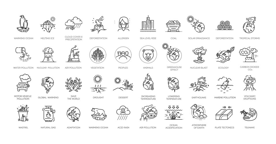 Climate change brochure template layout Royalty Free Vector