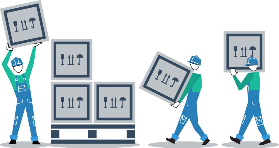 Cartoon logistics expert Royalty Free Vector Image