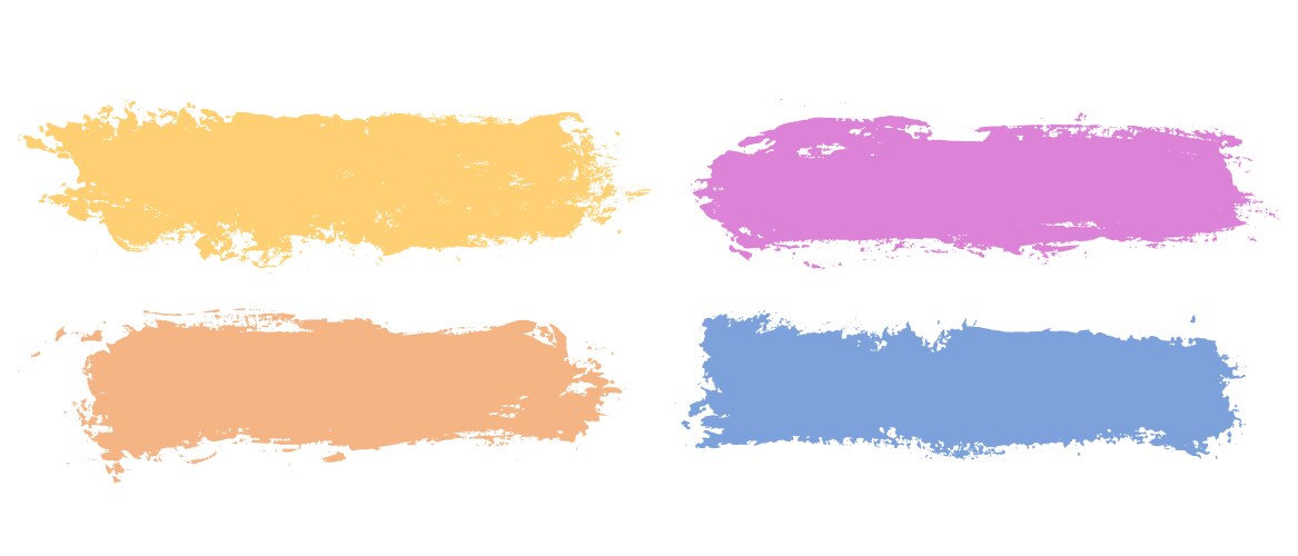 Colorful brush strokes Royalty Free Vector Image