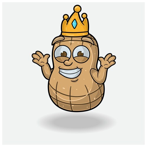Chestnut mascot cartoon with crazy expression Vector Image