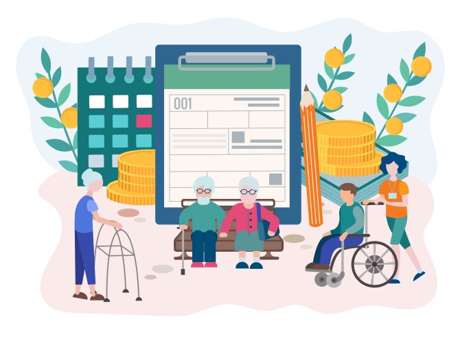 Social welfare concept Royalty Free Vector Image