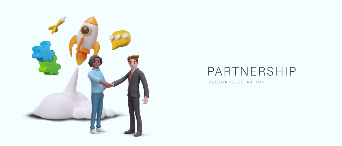 Business cooperation partnership teamwork Vector Image